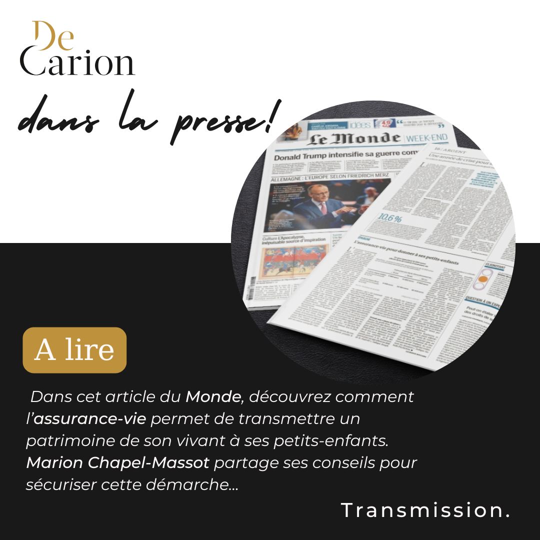 Transmettre grâce à l'assurance-vie et la donation-partage